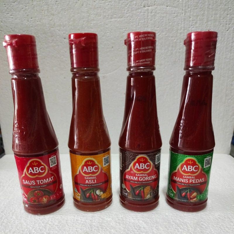 Abc Tomato Sauce / Original Sambal / Fried Chicken Sambal / Sweet Spicy ...
