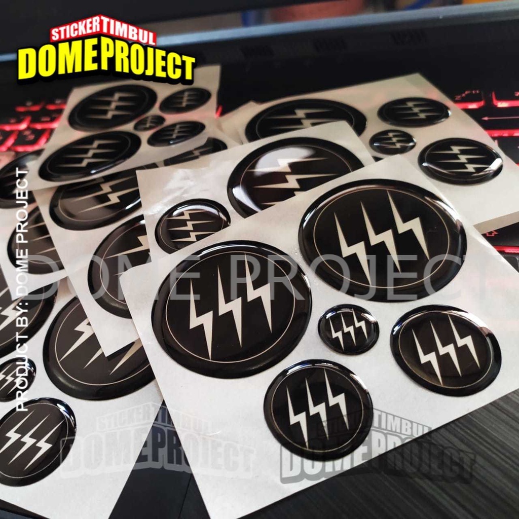 Sss Lightning Sticker Embossed Resin Emblem Flexible Set | Shopee Malaysia