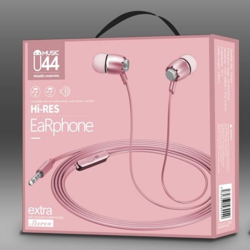 NEW !! MACARONS WIRED EARPHONE U24 3.5MM AUDIO JACK DUAL COLOR 1.2M ...
