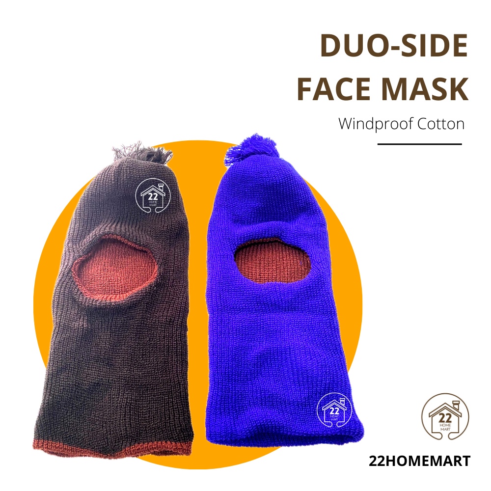 Dua Sided Face Mask | Topeng Pelindung Matahari Topi Ninja Cotton ...