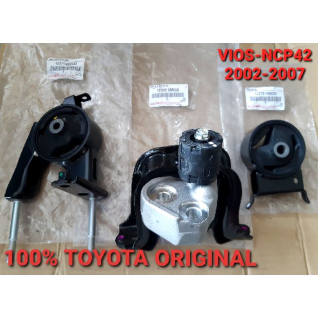 EL TOYOTA ORIGINAL VIOS NCP42 ( 2002-2007 ) ENGINE MOUNTING SET 100% ...