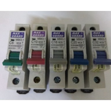 ORIGINAL MAXGUARD MCB 10A/20A/32A/63A SINGLE【SIRIM】 /3 PHASE Miniature Circuit Breaker 电表断路器 ...