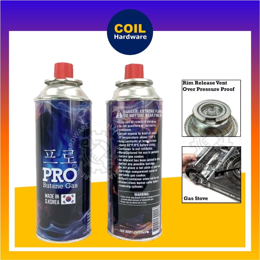 (4 Bottles) 230G PRO Butane Gas Cartridge Portable Butane Gas Stove ...