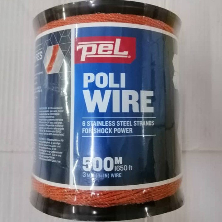 PEL POLY WIRE 500 METER PA71(ORANGE) FOR ELECTRIC FENCING (NEW ZEALAND ...