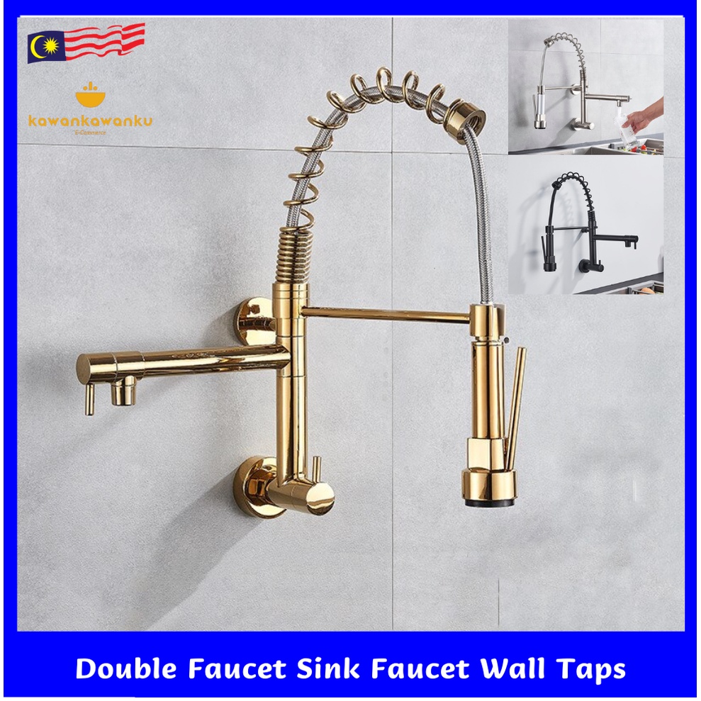 Pull Out Spray Faucet Spring Kitchen 304 Stainless Steel Faucet Water ...