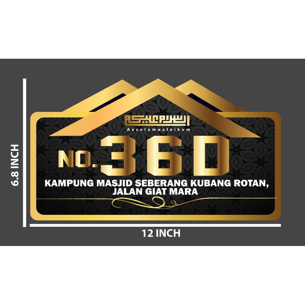 PLAT ALAMAT RUMAH / PAPAN TANDA RUMAH CANTIK / Papan Alamat Rumah ...