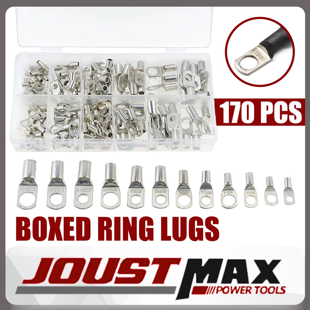 170Pcs / Box SC4-SC25 Battery Copper Cable Lugs Terminals Crimped ...