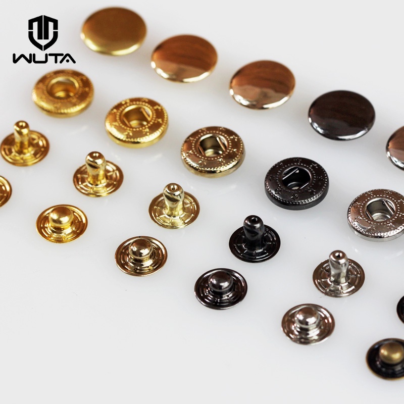 WUTA Solid Brass Metal Button Snap Fasteners Heavy Duty Press Stud ...