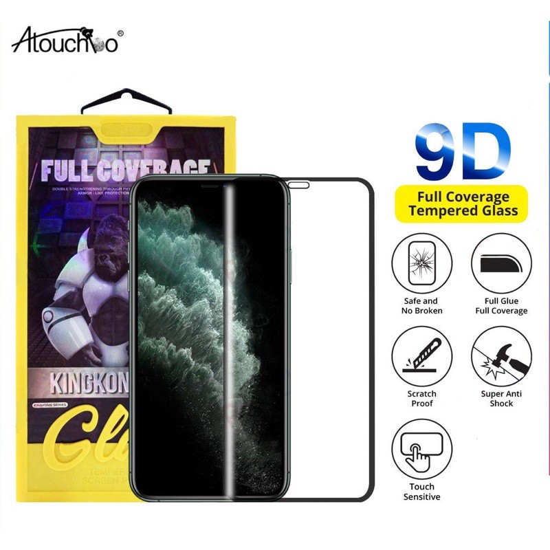 (CLEAR) ATOUCHBO KINGKONG FULL COVERAGE TEMPERED GLASS IP16 15 14 IP13 ...