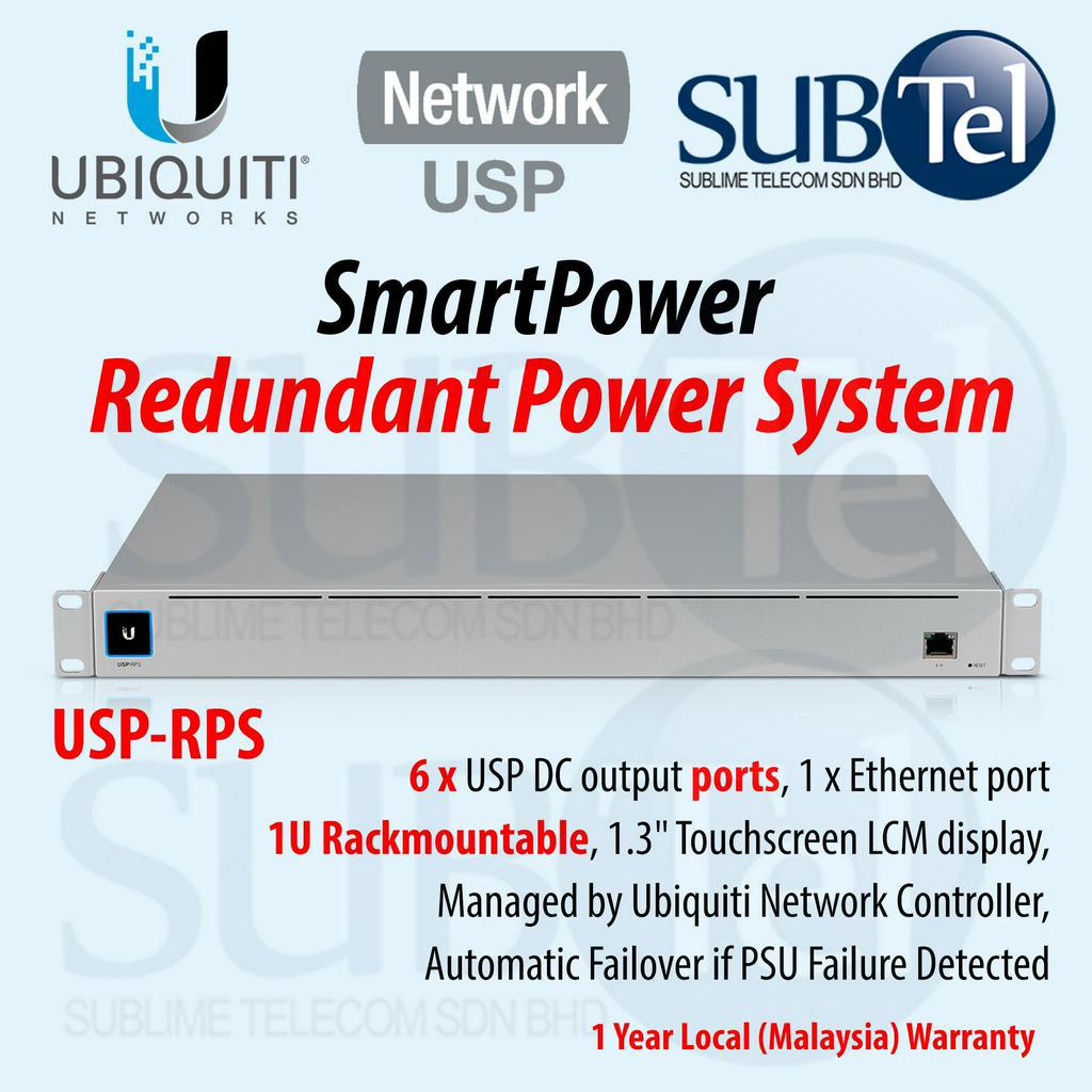 Ubiquiti SmartPower Redundant Power System USP-RPS 1U Rackmount UBNT ...