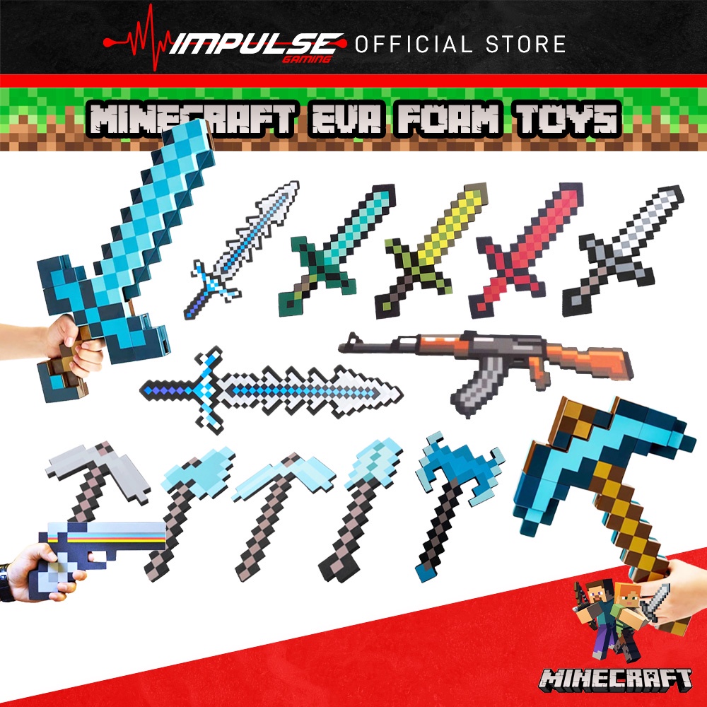 [READY STOCK] Minecraft Foam Toys Cosplay Party - Fire Lighting King ...