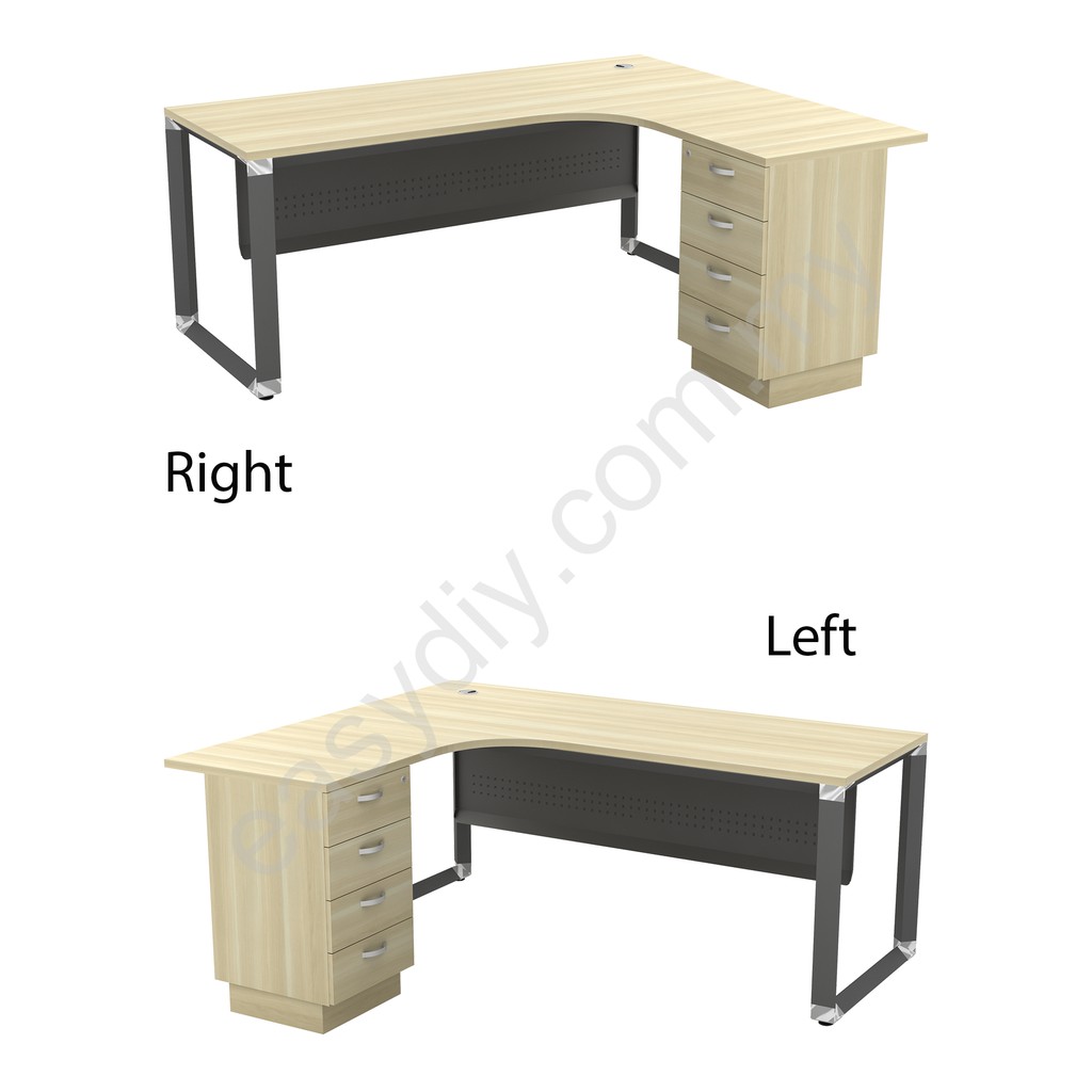 Office Furniture/ Office Table/ Pedestal Drawer/ L Shape Table C/W 4 ...