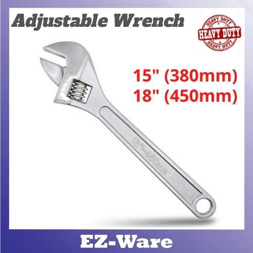 15" - 18" Heavy Duty Switch Spanar Adjustable Wrench 375mm - 450mm ...