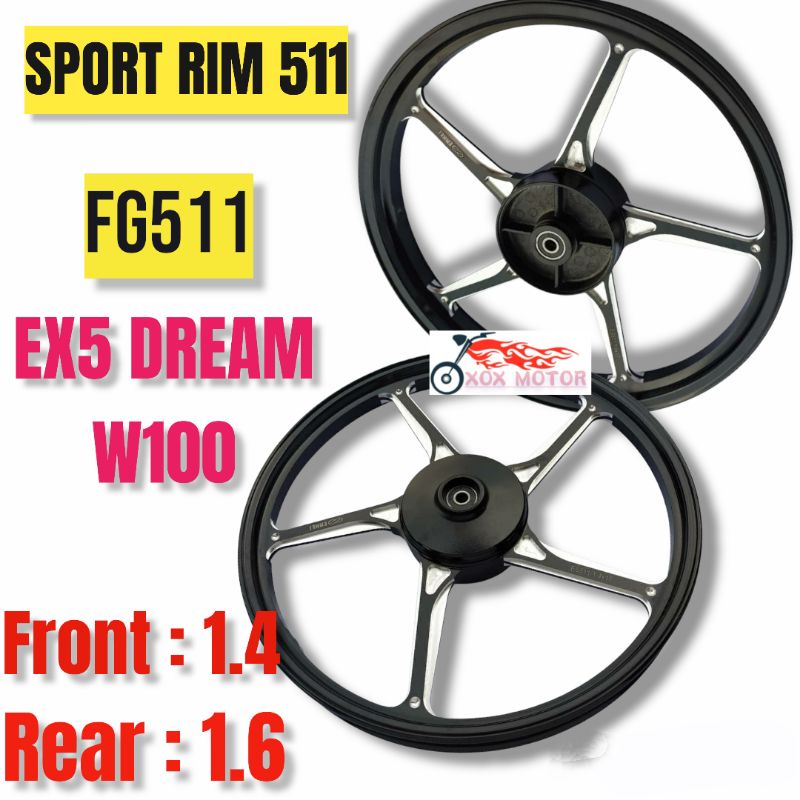 SPORT RIM EX5 DREAM / WAVE 100 ENKEI FG511 CNC SPORT RIM READY STOCK | Shopee Malaysia
