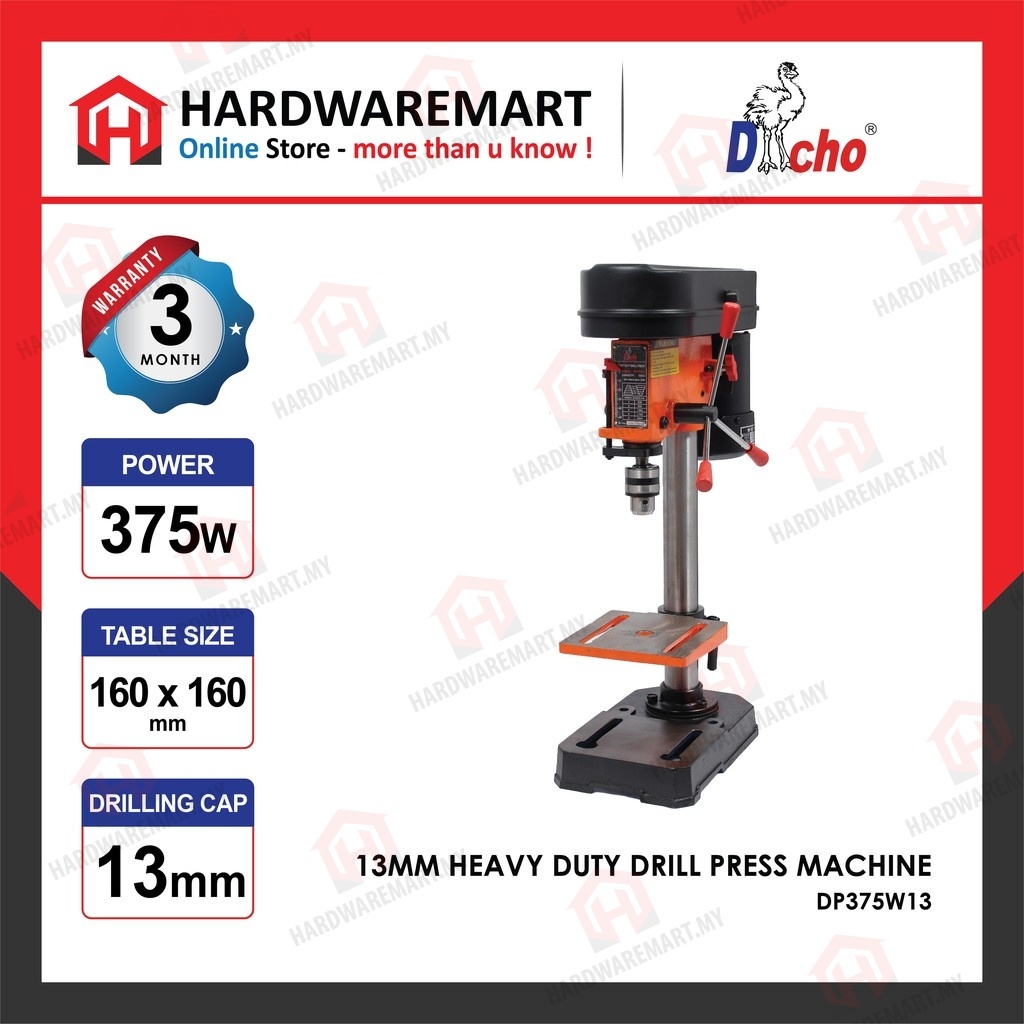 DACHO 13MM 375W HEAVY DUTY DRILL PRESS MACHINE Stand Drill Press Drill ...