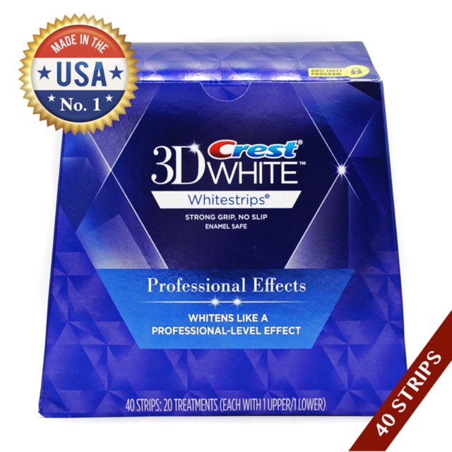 CREST 3D White Professional Effects Teeth Whitening 40 Strip | Shopee ...
