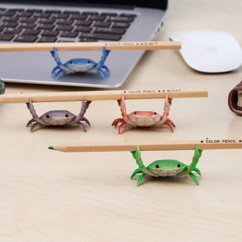 Cute Crab Pen Holder Storage Creative Design Weight Lifting Crab Pen ...