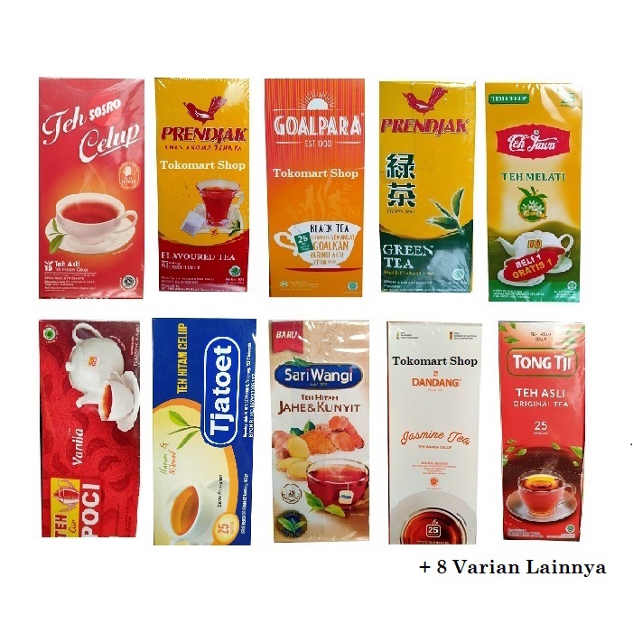Various Tea BAGS - WALINI - TONG TJI - POCI - SOSRO - SARIWANGI ...