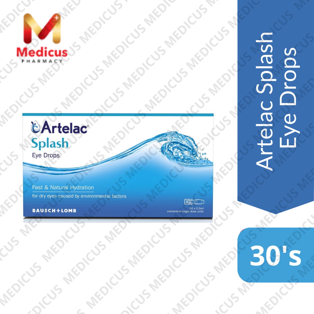 Artelac Splash Eye Drops 30 X 0.5ml Convenient Single Dose Units (Exp ...