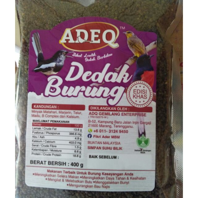 Dedak Burung Adeq MBM Edisi Khas (EK) | Shopee Malaysia
