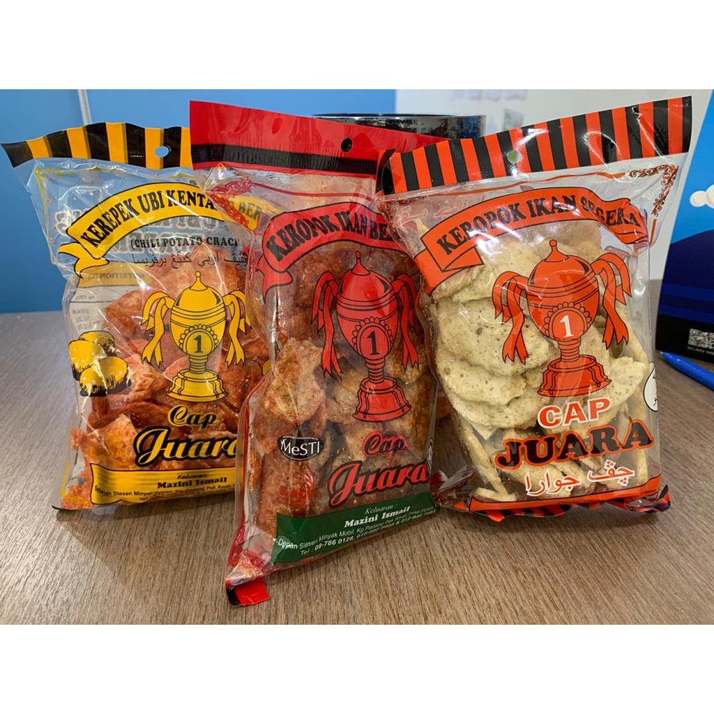 [Kelantan Authentic Halal] Keropok Sira Cap Juara Assorted Flavour ...