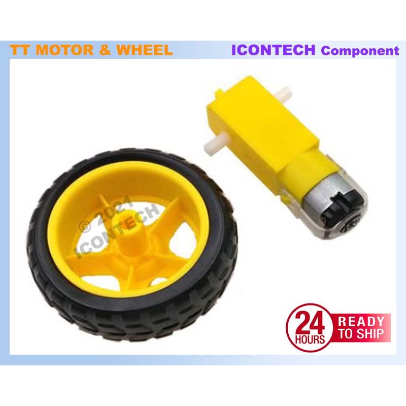 TT Motor Smart Car Robot Gear Motor for DIY TT Wheel 3V-6V Yellow DC ...