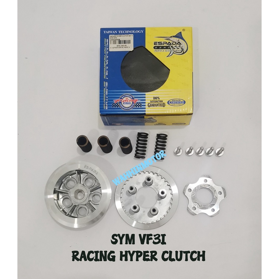 [ ESPADA ] SYM VF3I Y15ZR V1 V2 LC135 RS150 V1 V2 RACING HYPER CLUTCH ...