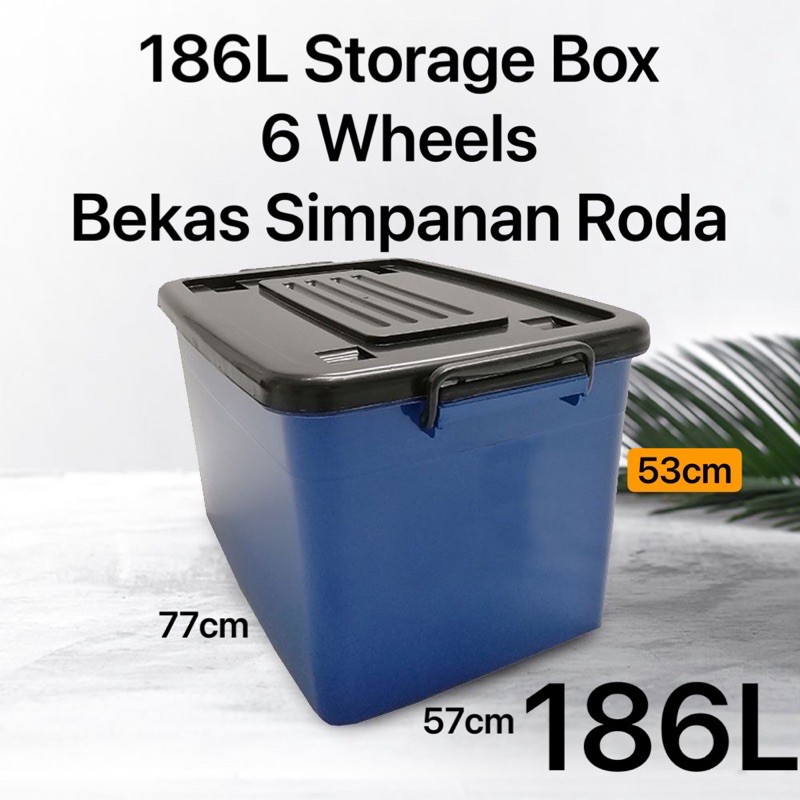 CSK 186L Storage Box With Wheel SB030 / Bekas Simpanan Roda ...