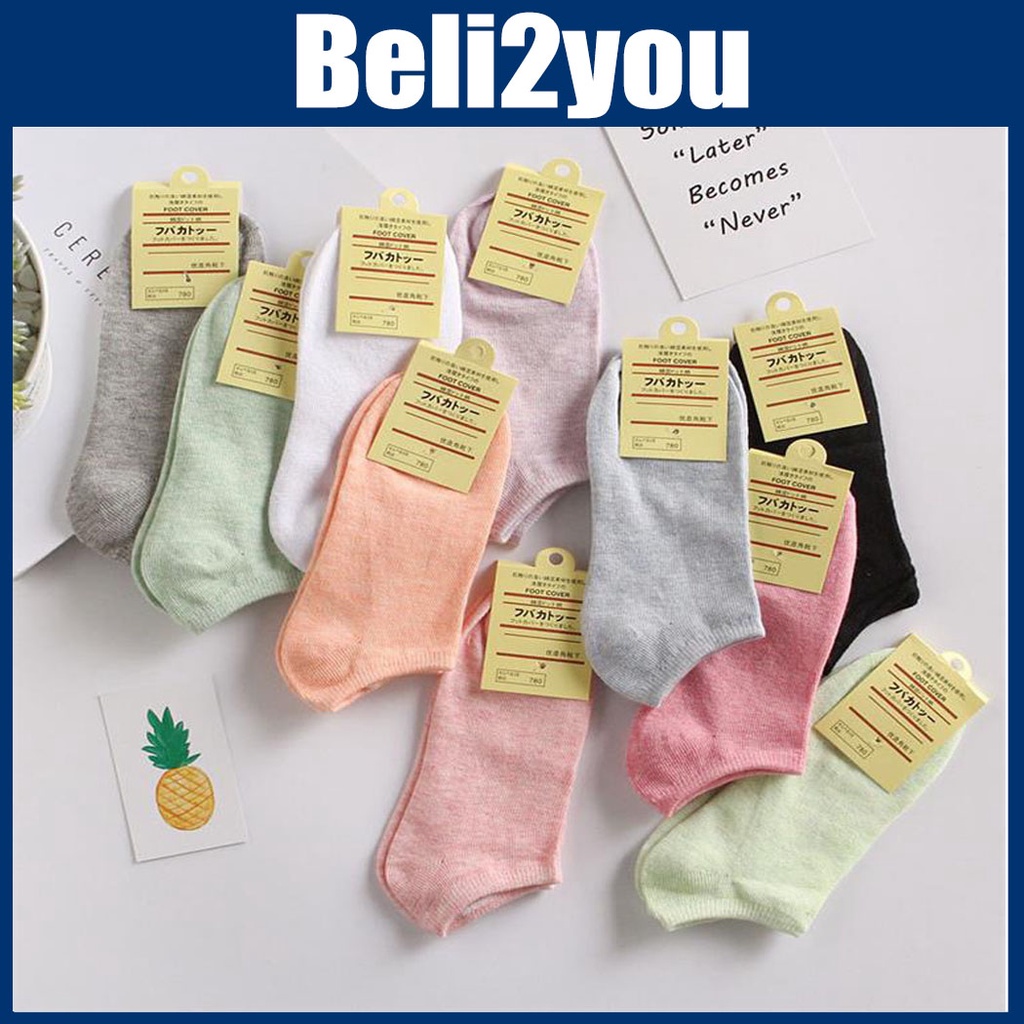 Cotton Socks Women Candy Socks Men Ankle Socks Stokin Warna Warni ...