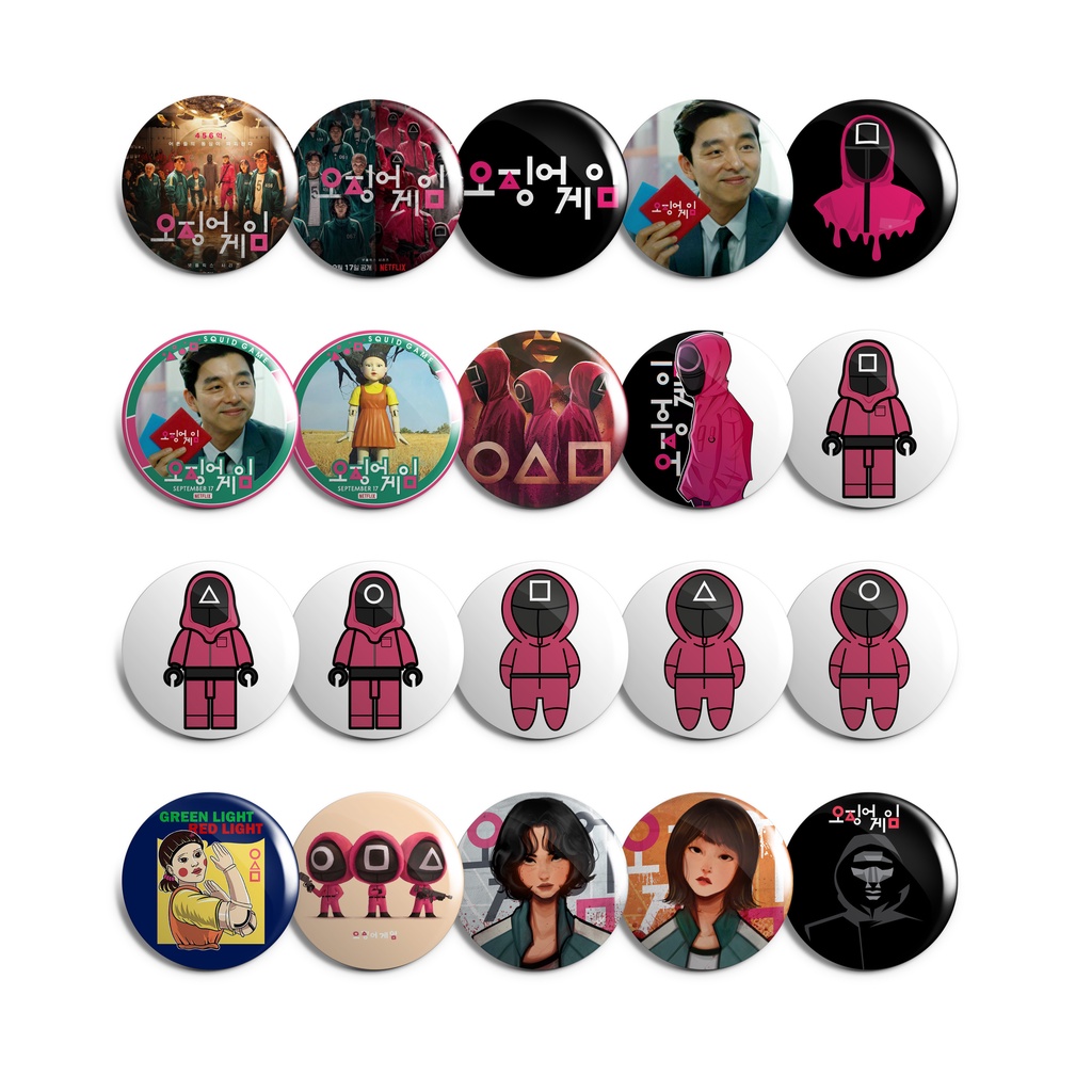 Button Badges 44mm (16) Squid Game | Shopee Malaysia