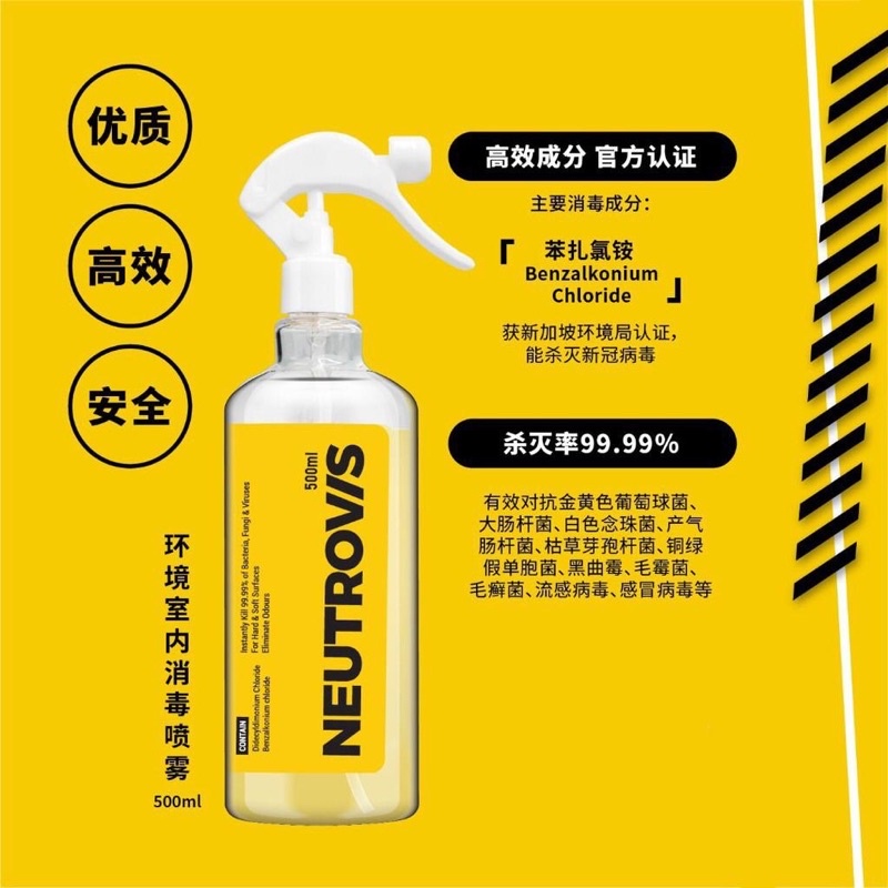 Neutrovis Multi Surface Desinfectant Spray (Kills 99.99% Bacteria ...
