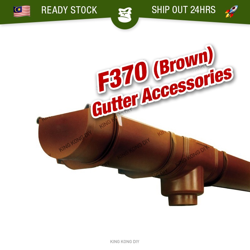 F370 (BROWN) UPVC Rainwater Gutter System Accessories Gutter Mitre ...