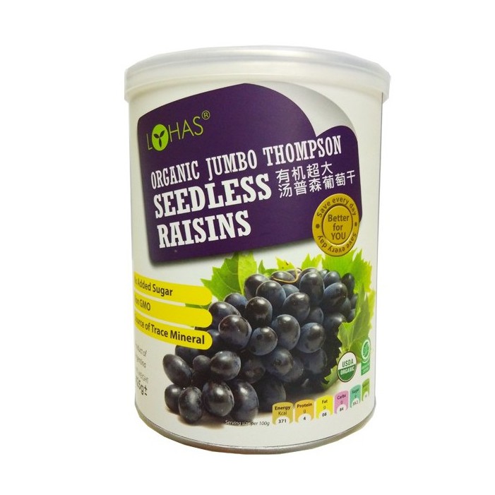 Organic Jumbo Thompson Seedless Raisins 425g 有机超大汤普森葡萄干 | Shopee Malaysia
