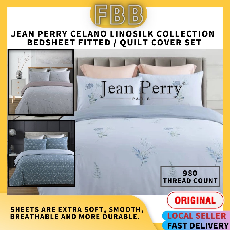 Jean Perry Bedsheets 980TC 8 Designs FITTED QUILT COVER SET CELANO ...