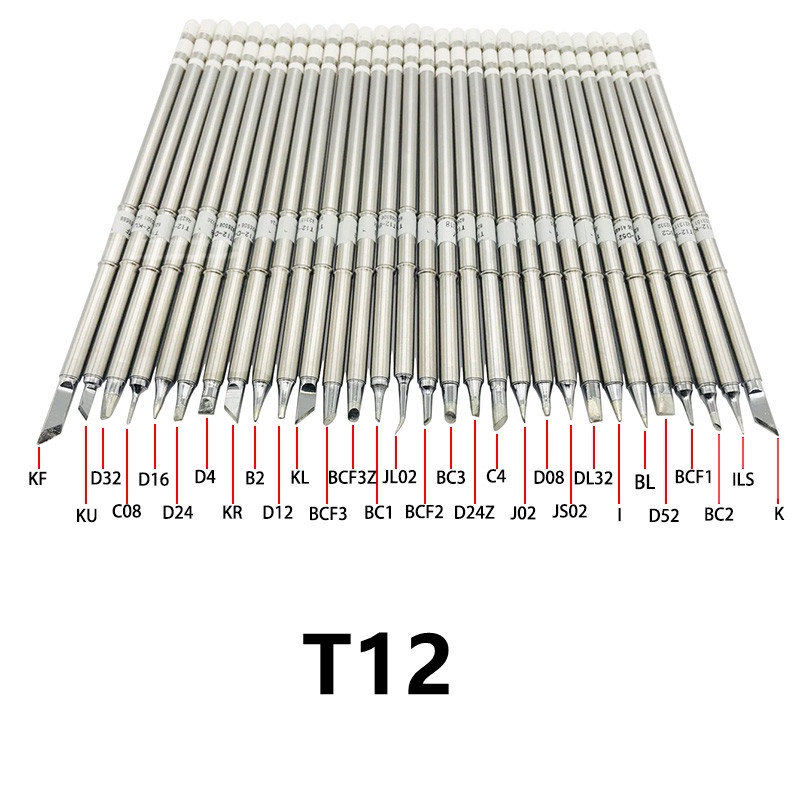 High quality T12 Electric Soldering Iron Tips T12-B B2 BC2 CF1 C1 C4 D4 ...