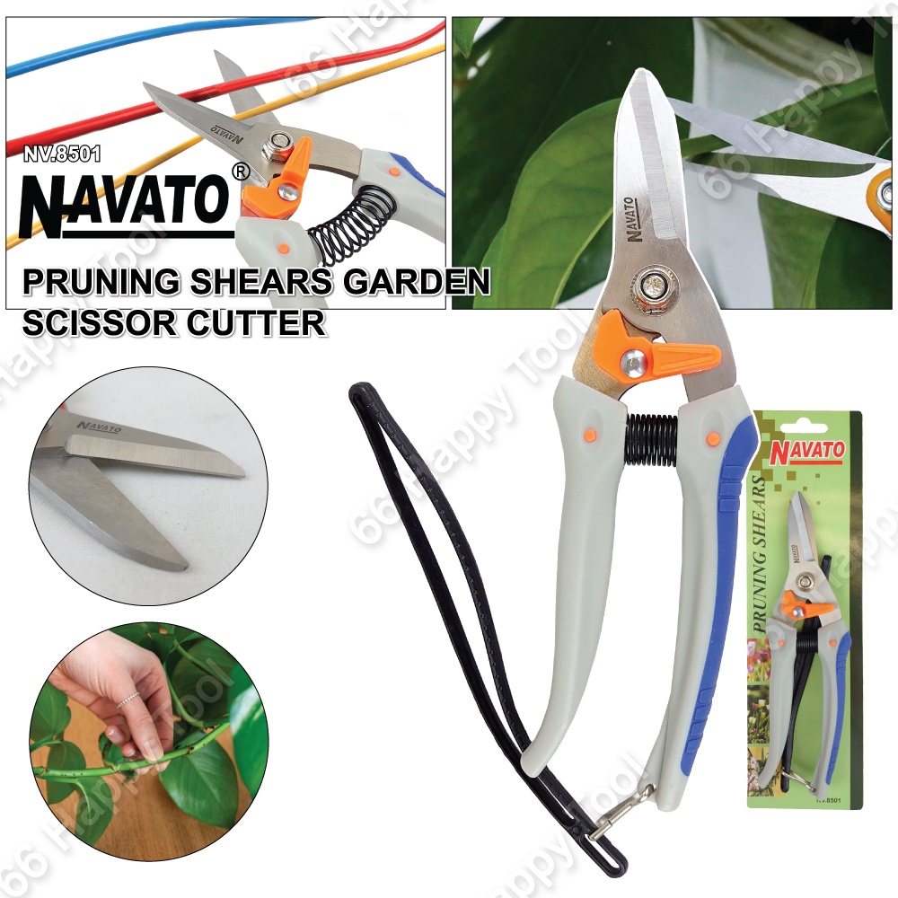 Navato Pruning Shear NV.8501 8Inch Scissor Cutter 304 Stainless Steel ...