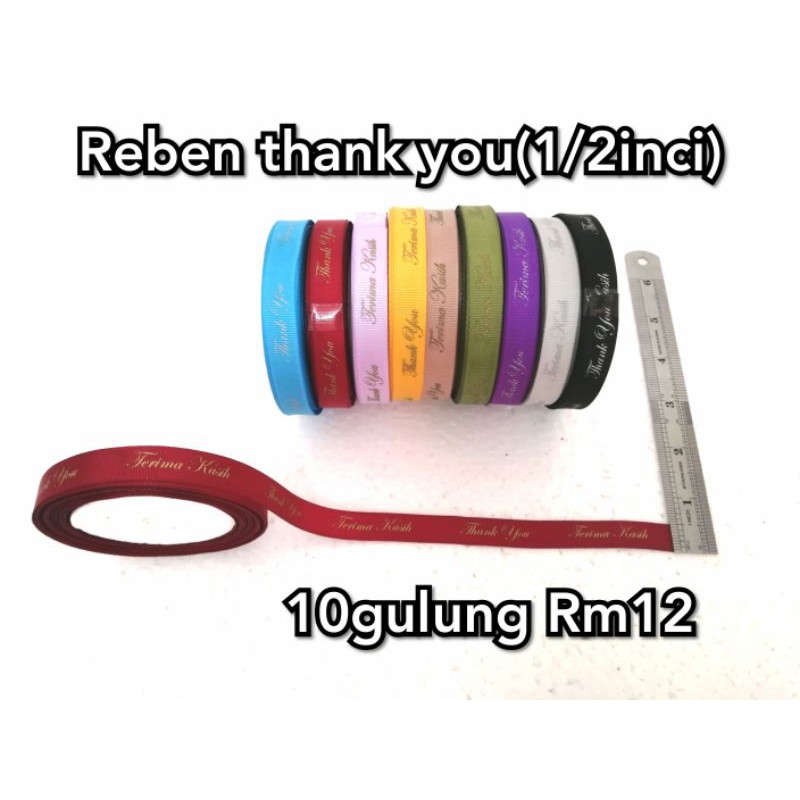 Reben Thank You offer 10gulung (Rm12) malaysia ready stock(FR) | Shopee ...