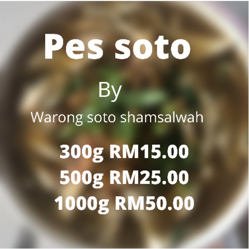 Pes soto by warong soto shamsalwah | Shopee Malaysia
