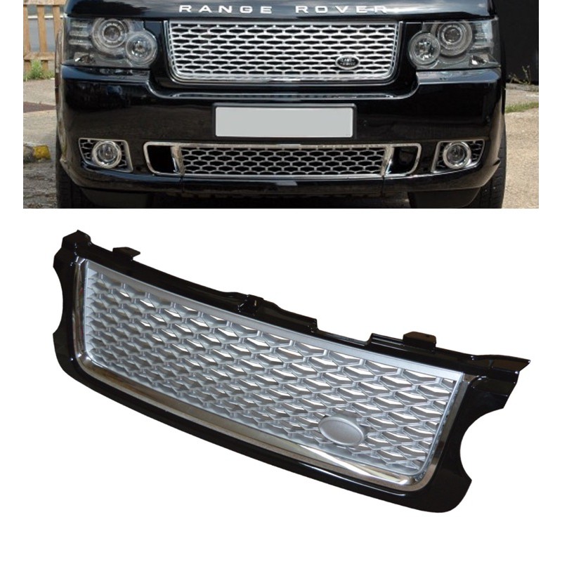 RANGE ROVER VOGUE L322 AUTOBIOGRAPHY FRONT GENUINE PARTS GRILLE BLACK SILVER CHROME 2010 13 Shopee Malaysia