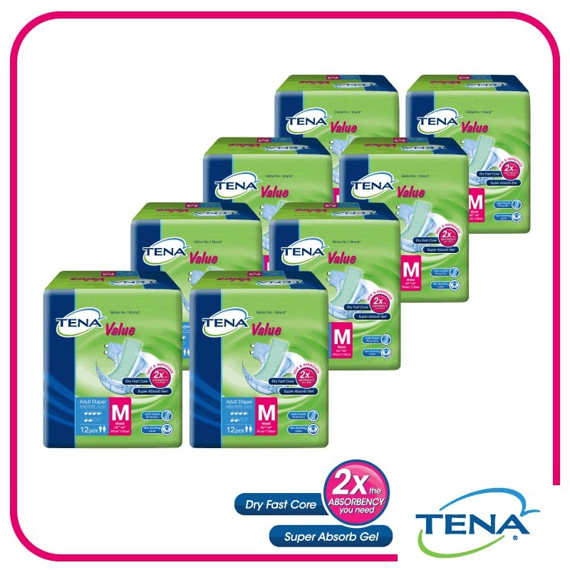 TENA VALUE ADULT DIAPER- M 10'S | Shopee Malaysia