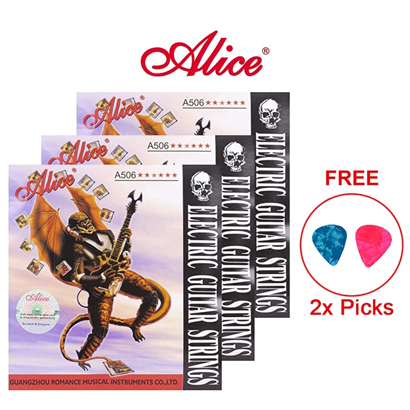 ALICE ( .008 or .009) A506 Electric Guitar String SET | Tali Gitar ...