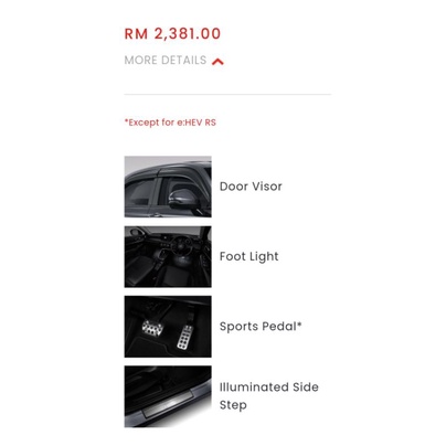 HONDA HRV 2022 YEAR ACCESSORIES URBAN PACKAGE MODULO ( 4 ITEM ...