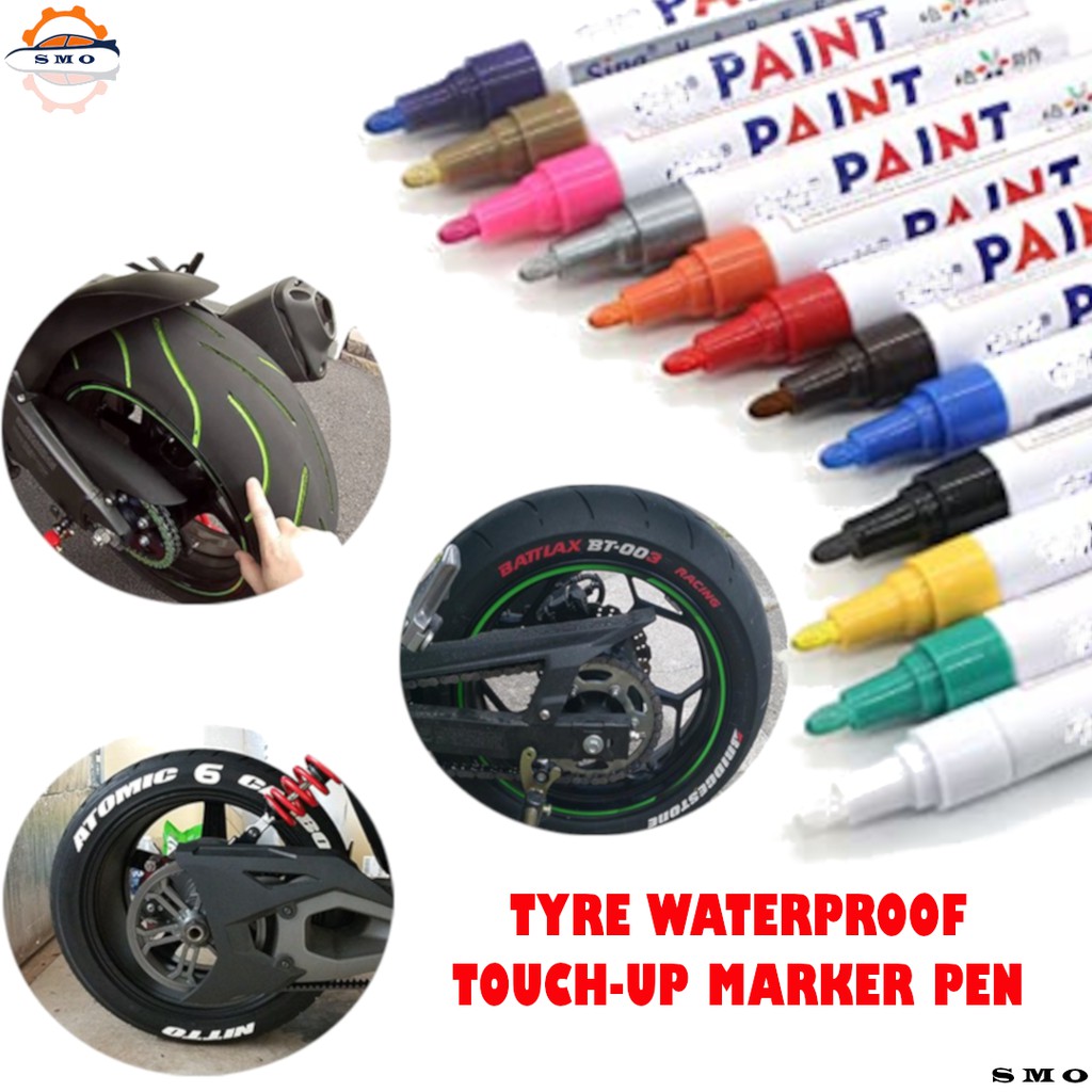 Car Motor Tyre Tire Marker Pen Paint Pen Waterproof Permanent Touch-Up ...