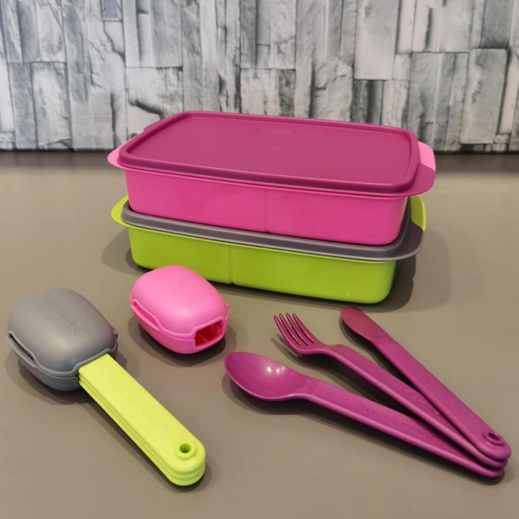 OFFER 10 Jenis: Tupperware JOLLY TUP 1L Divided lunch box /1L Keeper ...
