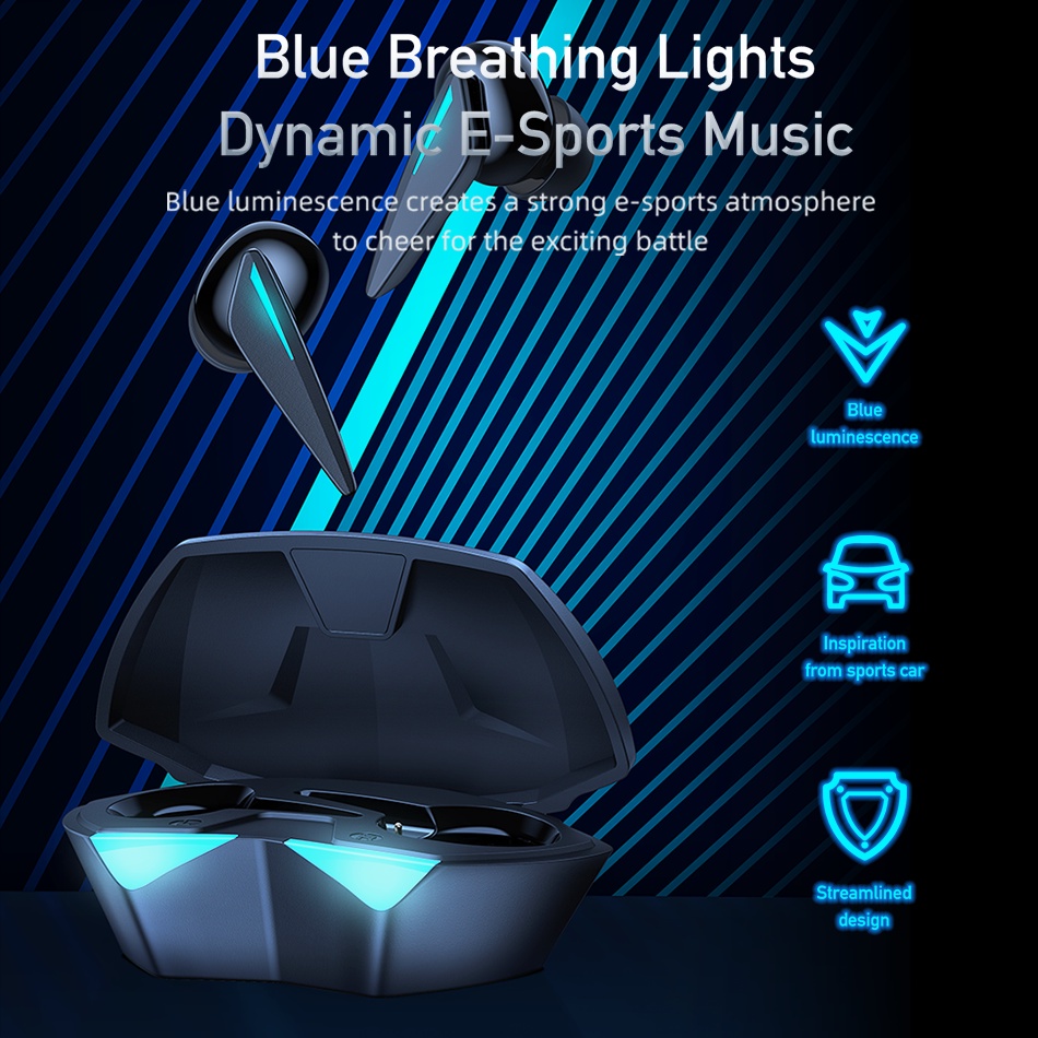 Awei T23 TWS Gaming True Wireless Gaming Bluetooth Headset with Cool ...