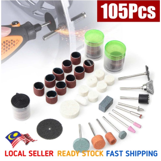 Mini Carving Set 105pcs Mini Grinder Cutting Disc Drill Bit Tool Kit ...