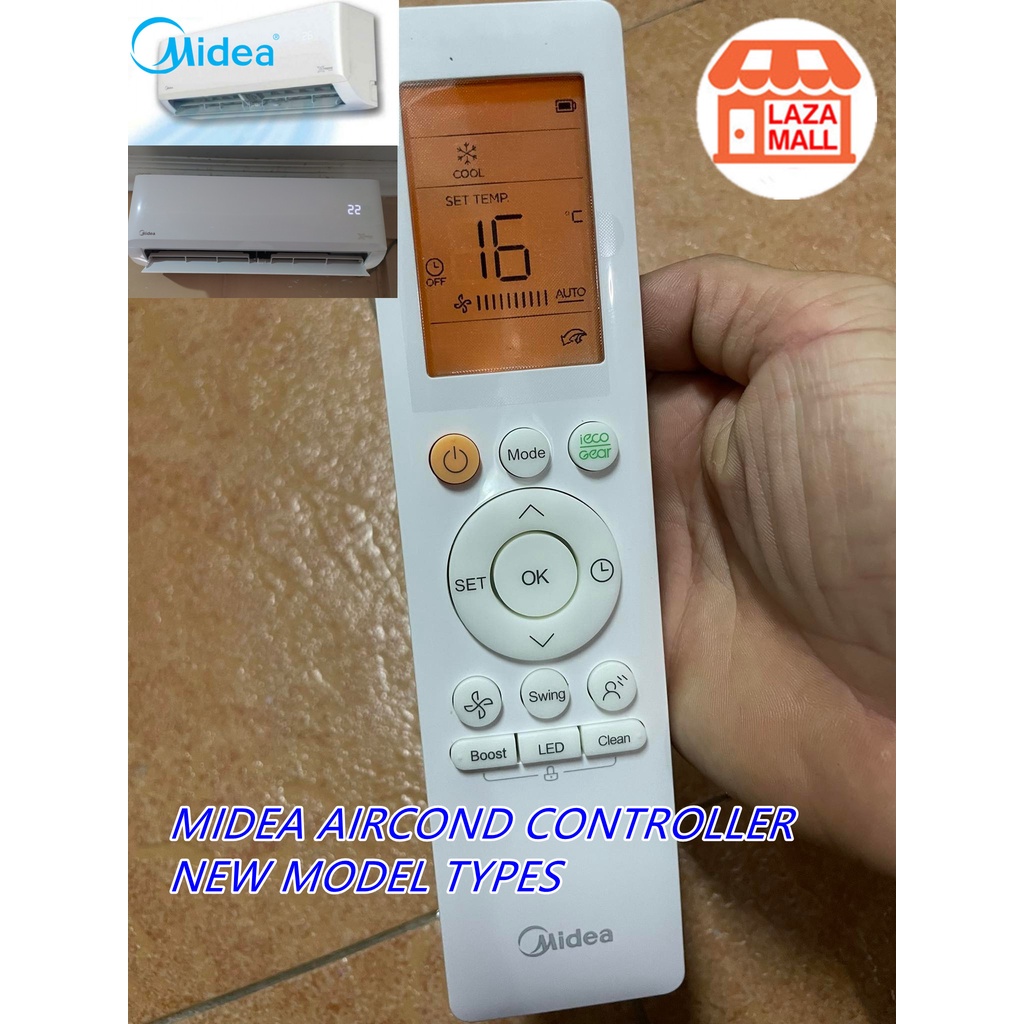 MIDEA NEW TYPES】UNIVERSAL REMOTE CONTROL AIRCOND AIR-CONDITIONER ...