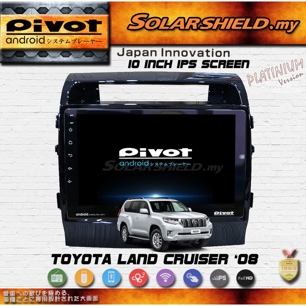 Toyota Land Cruiser 2008 PIVOT Android Player With Casing 10" full HD ...