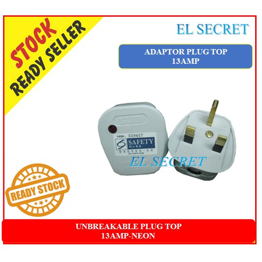 UNBREAKABLE PLUG TOP 13AMP-NEON | Shopee Malaysia