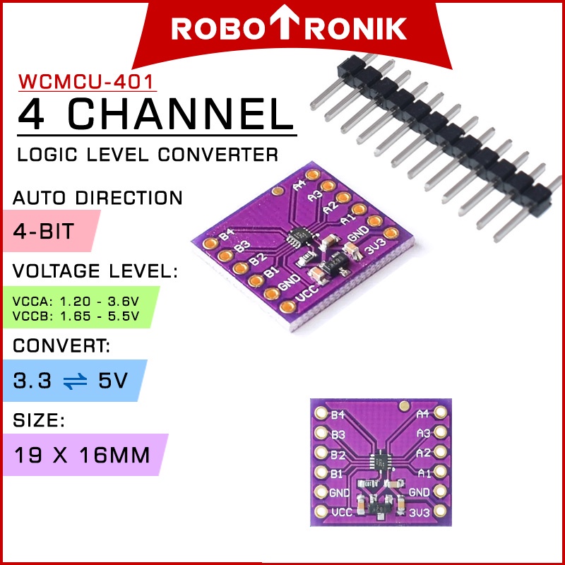 Logic Level Converter (Bi-Directional) Module 4 / 8 Channel TXS0108E ...